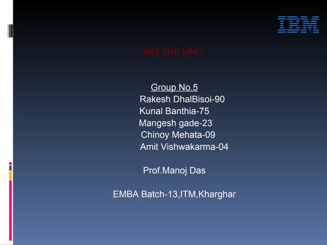 Ibm presentation ppt | PPTX