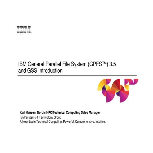 Ibm General Parallel File System Introduction Ppt 