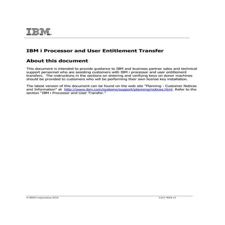 IBMi License Transfer Guide (EN) | PDF