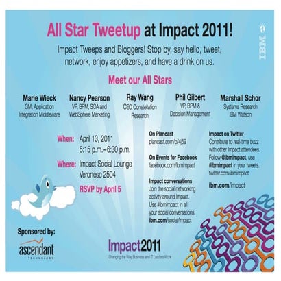IBM Impact 2012 Conference Week at a Glance | PDF