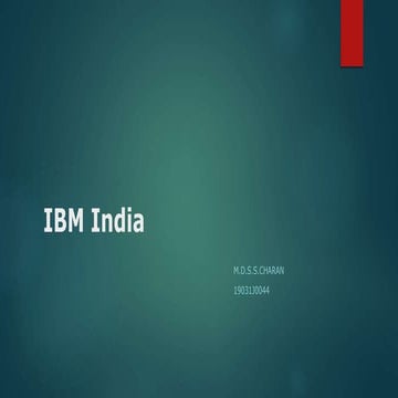 Ibm india | PPTX