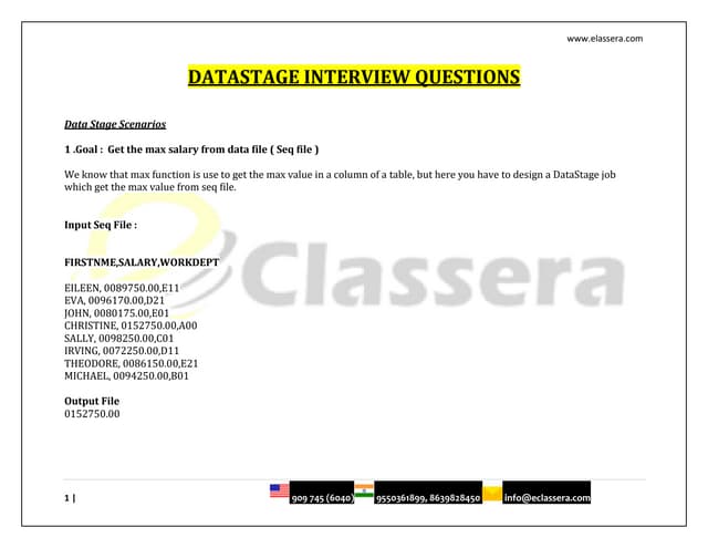Ibm Infosphere Datastage Interview Questions 1 Pdf