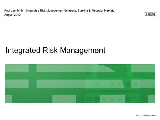 Integrated risk management | PDF