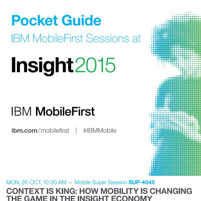Ibm Mobilefirst Sessions At Insight2015 A Pocket Guide Pdf