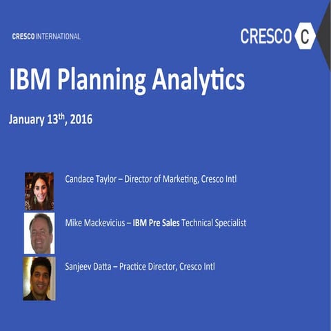 Benefits of IBM Planning Analytics | PDF