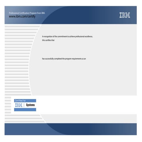 Ibm Power Systems Certification Ppt