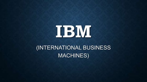 Ibm presentation ppt | PPTX