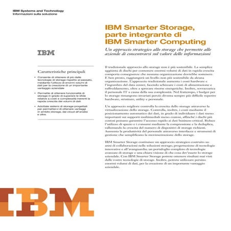 Ibm smarter storage | PDF | Data Storage and Warehousing | Computing