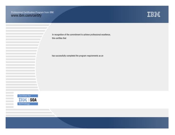 IBM Certified SOA Solution Designer | PPT