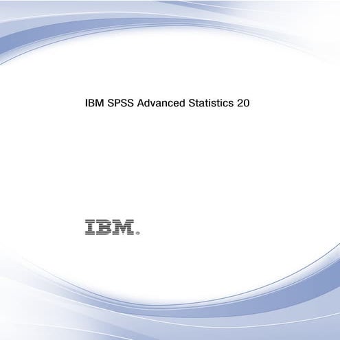 Ibm spss advanced_statistics | PDF | IT and Internet Support | Internet