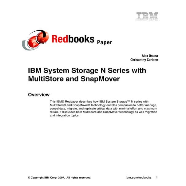 Ibm system storage n series with multi store and snapmover redp4170 | PDF | Operating Systems ...