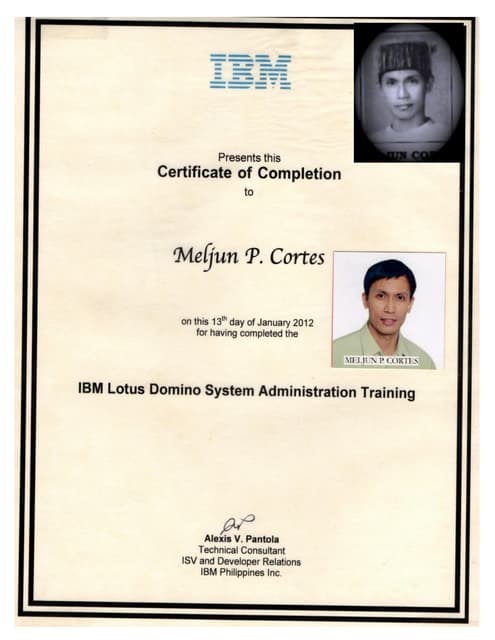 MELJUN CORTES IBM Certificate of Completion 2 MELJUN CORTES IBM Certificate of Completion 2