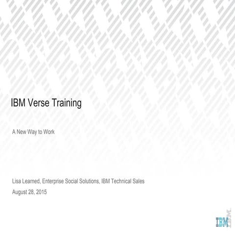 IBM Verse Training | PPTX | Email | Internet