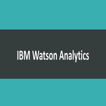 Ibm Watson Analytics Sales Prediction Ppt