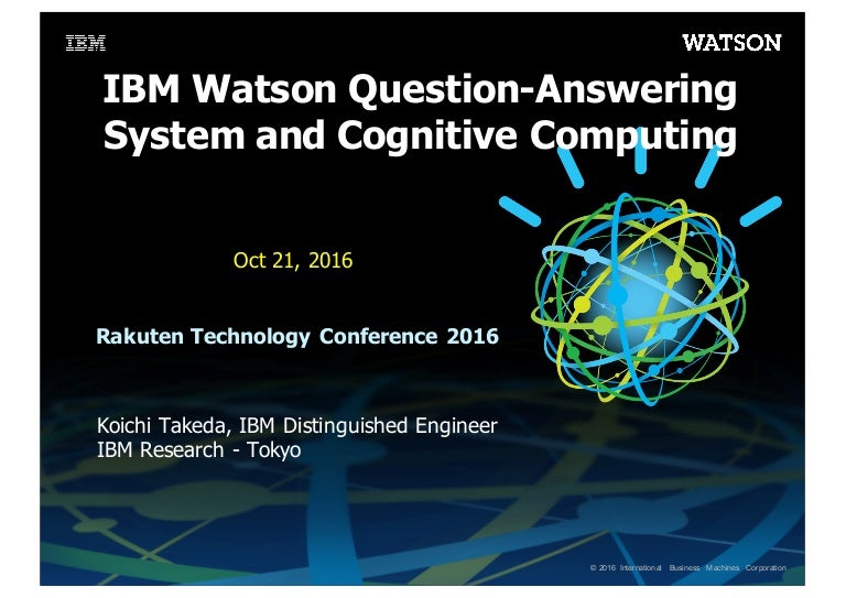 Ibm Watson Question Answering System And Cognitive Computing