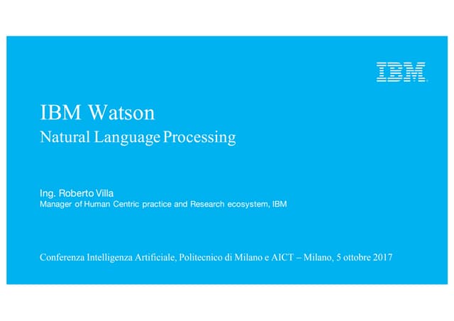 Ibm Watson And Natural Language Processing Ppt