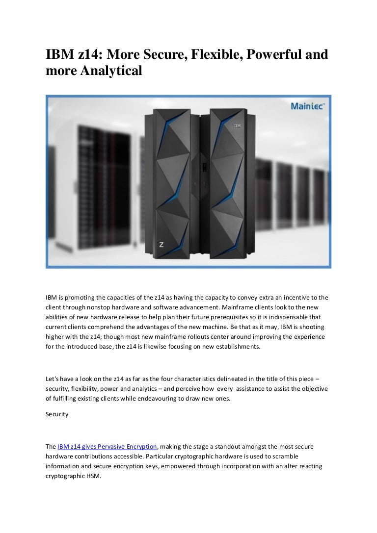 The best features of Ibm z14