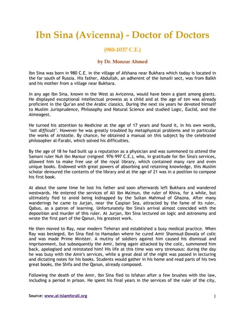 AVICENNA {IBN-SINA} | PPTX