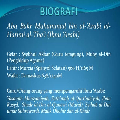 Ibnu ‘arabi | PPTX
