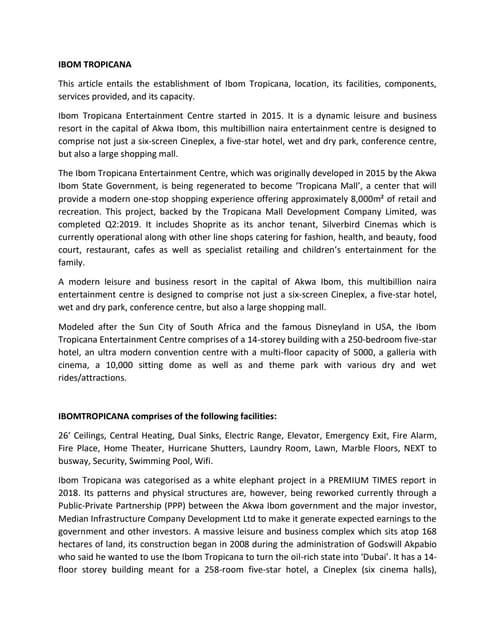 Interesting facts about akwa Ibom state.docx | Africa Travel | Travel Locations