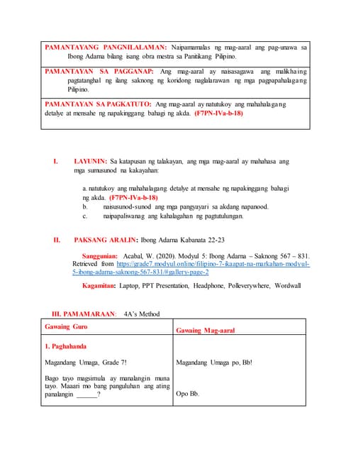 Tos filipino unang markahan grade 8 | DOCX