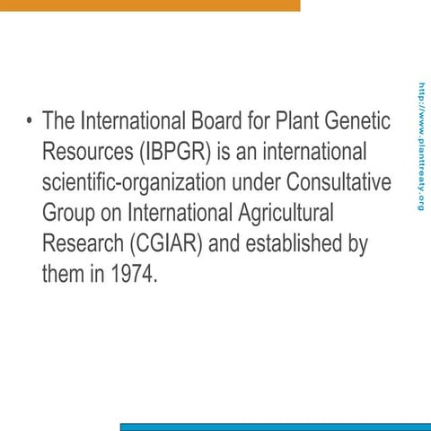 Ibpgr the international board for plant genetic resources | PPT