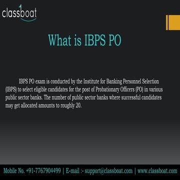 Top ibps po classes in mumbai | PPT