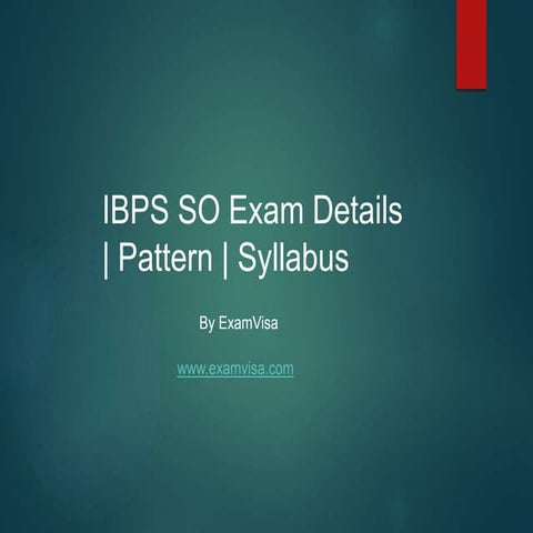 Ibps so exam details | PPTX