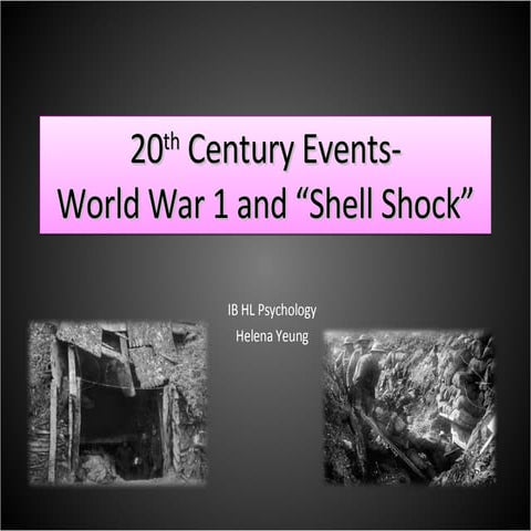 IB Psychology- 20th Century Events WWI ShellShock. | POT