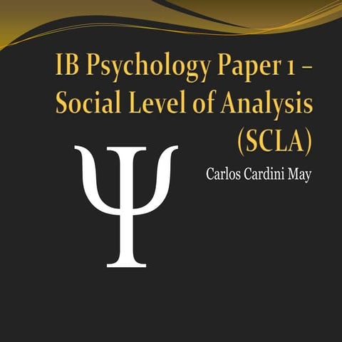 IB Psychology Paper 1 Sociocultural Level of Analysis | PPTX
