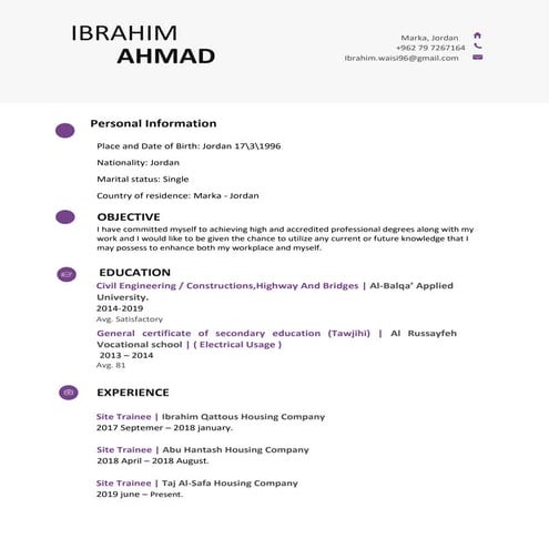 Ibrahim ahmad resume | PDF