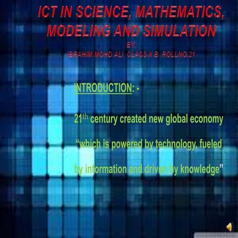 ch3 ict in science mathematics modelling and simulisation | PPTX