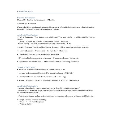 IBRAHIM SULIMAN AHMED MUKHTAR CV IN 2025 | DOCX