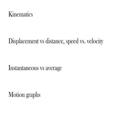 Ib review 2 - kinematics | PPT | Physics | Science