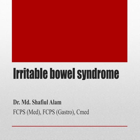 Irritable bowel syndrome | PPT
