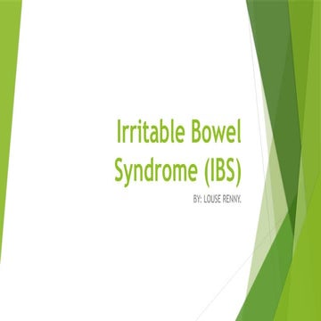 Inflammatory bowel syndrome PowerPoint presentation | PPTX