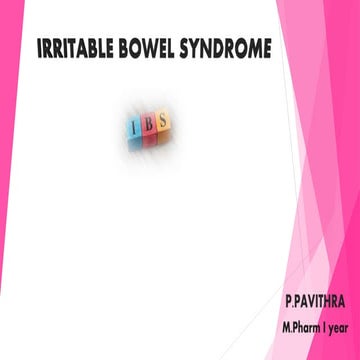 Irritable bowel syndrome | PPT