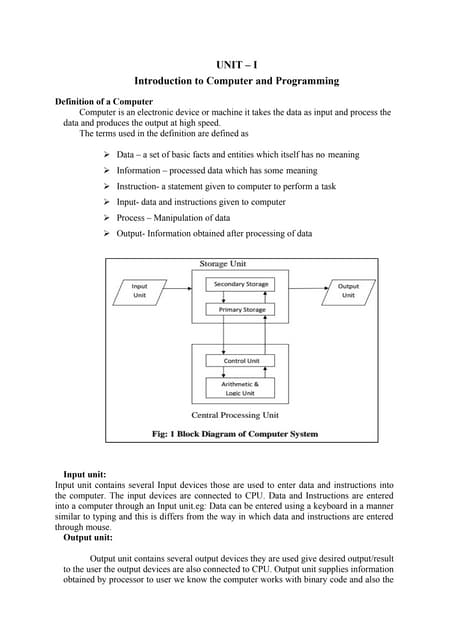 introduction to Basic parts of the computer | PPT