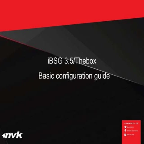 iBSG basic configration guide | PPTX