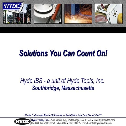 Hyde Industrial Blade Solutions - An Overview | PPT