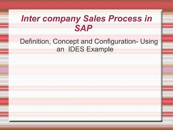 SAP – Non Stock Materials (NLAG) | PPT