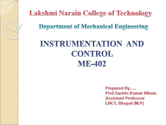 Chapter 2 dynamic characteristics of instruments | PDF