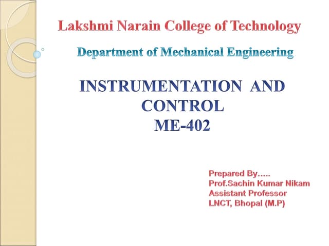 Introduction to measurements systems | PPTX