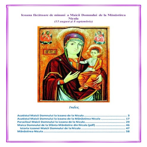 Icoana făcătoare de minuni a Maicii Domnului de la Mănăstirea Nicula ...