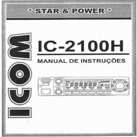 Ic 2100 h manual português | PDF