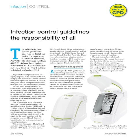 ADA Infection Control guidelines update | PDF