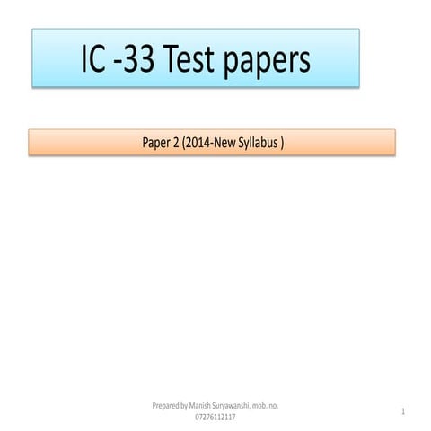 Ic 33 paper 2 | PPSX
