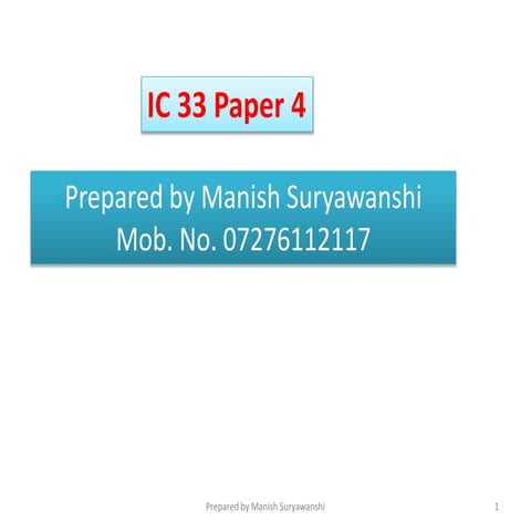 Ic 33 paper 3 | PPSX