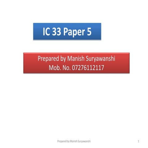 Ic 33 paper 5 | PPSX