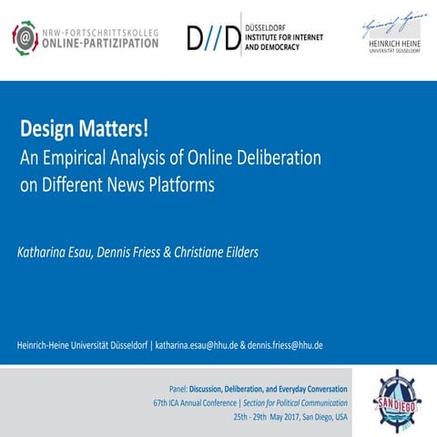 Design Matters! An Empirical Analysis of Online Deliberation on ...